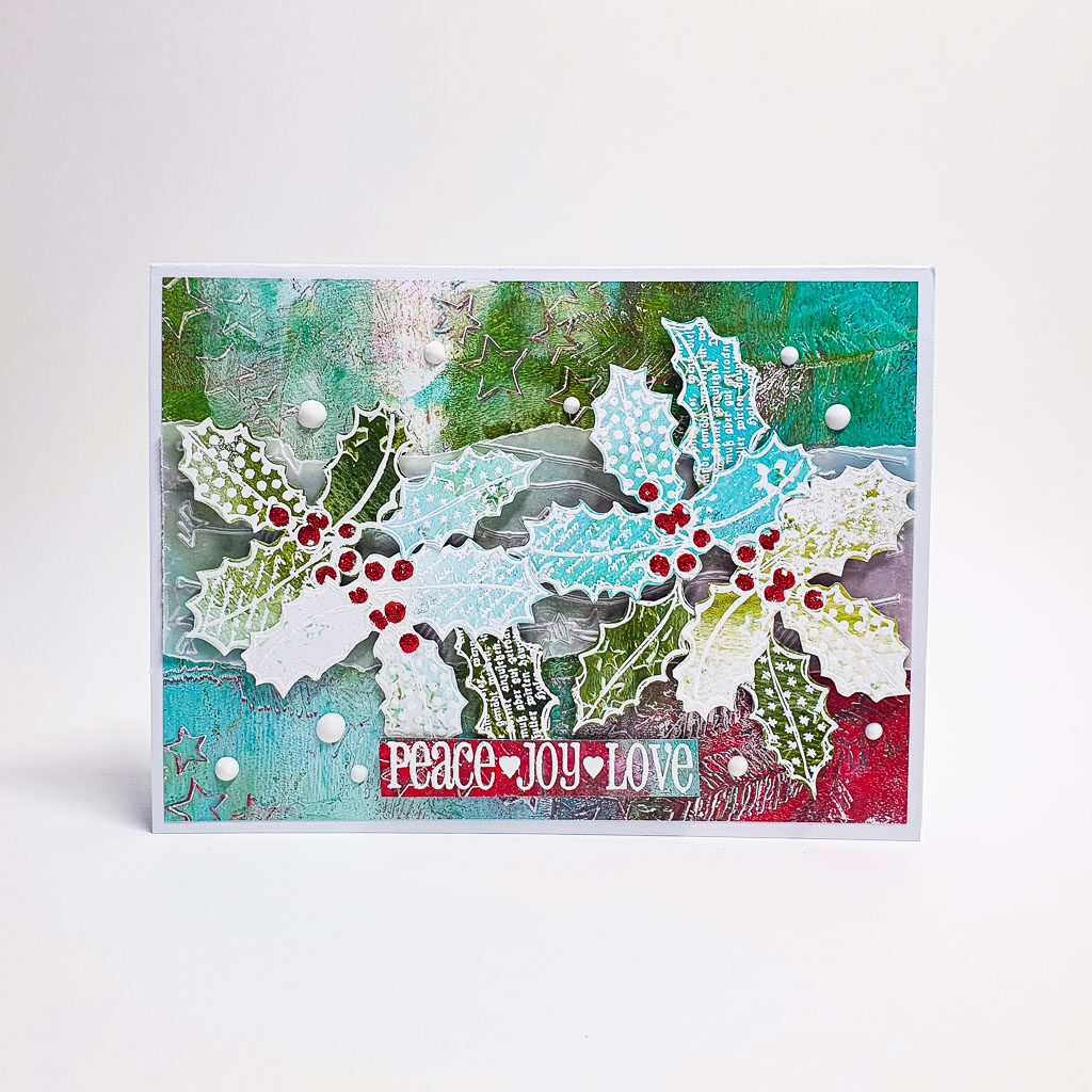 Christmas Cards with Gel Prints – Rubber Dance Art Stamps Blog