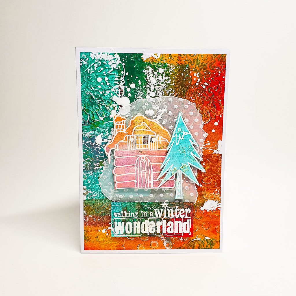 Christmas Cards with Gel Prints – Rubber Dance Art Stamps Blog