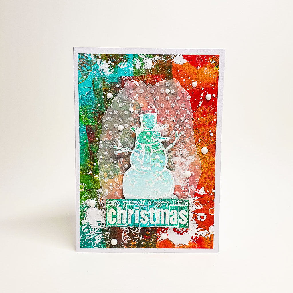 Christmas Cards with Gel Prints – Rubber Dance Art Stamps Blog