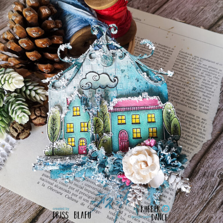 Home Decor: Winter Tale Street with Happy Place Stamp Set – Rubber ...
