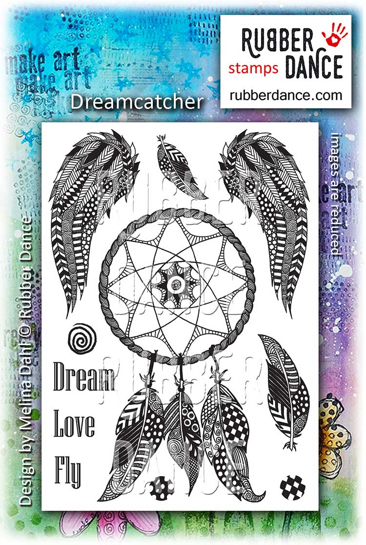 Dream Catcher Art Journal Tutorial with Inky Flowers – Rubber Dance Art Stamps Blog