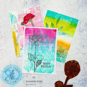 Easy Greeting Cards with Gelli Prints – Rubber Dance Art Stamps Blog