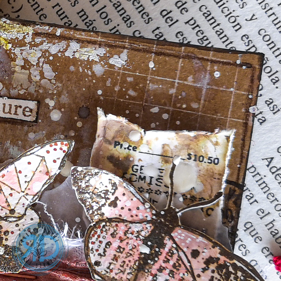 Memory Dex Card with Grungy Butterflies – Rubber Dance Art Stamps Blog