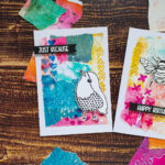 Greeting Cards with Gelli Print Collage – Rubber Dance Art Stamps Blog