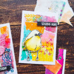 Greeting Cards with Gelli Print Collage – Rubber Dance Art Stamps Blog