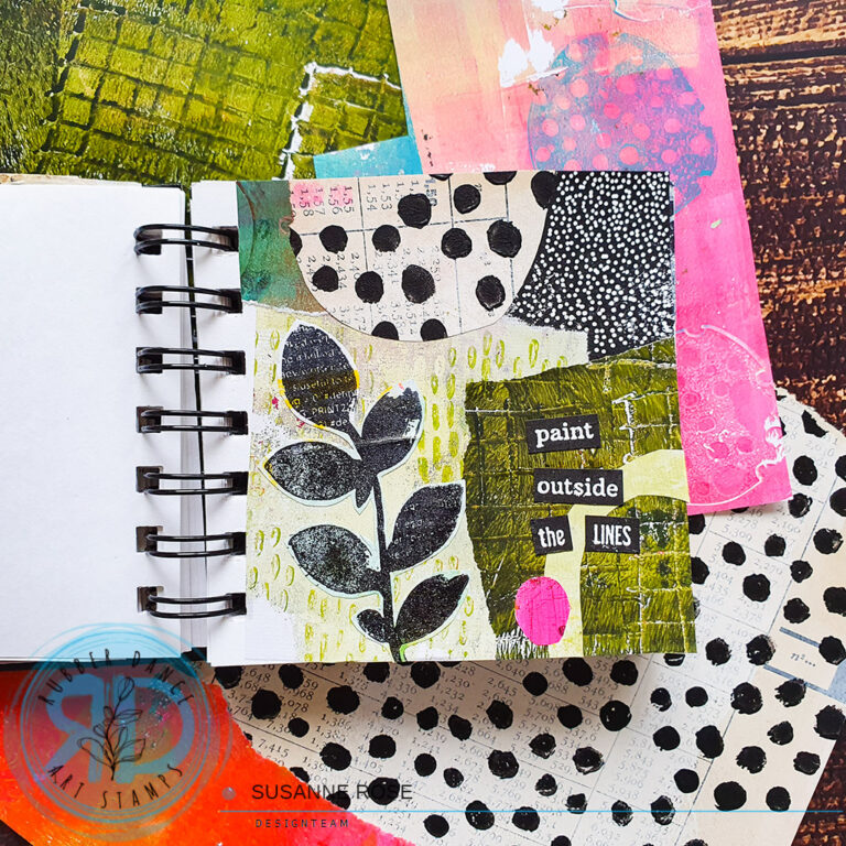 Easy Abstract Art Journal Collage with Mix It Up 3 – Rubber Dance Art Stamps Blog