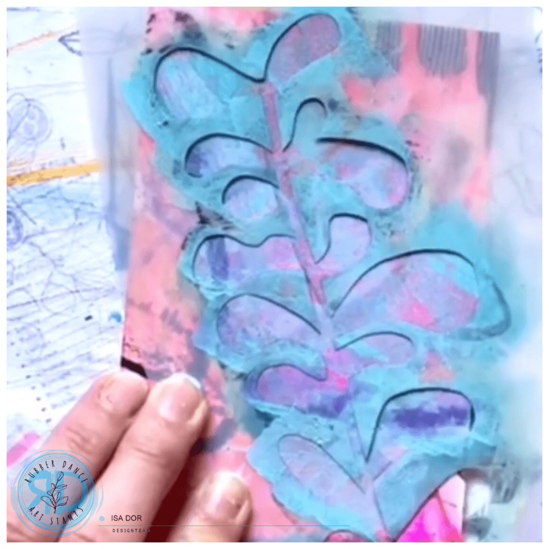 Greeting Card: Stamping over a Stencil – Tutorial – Rubber Dance Art ...