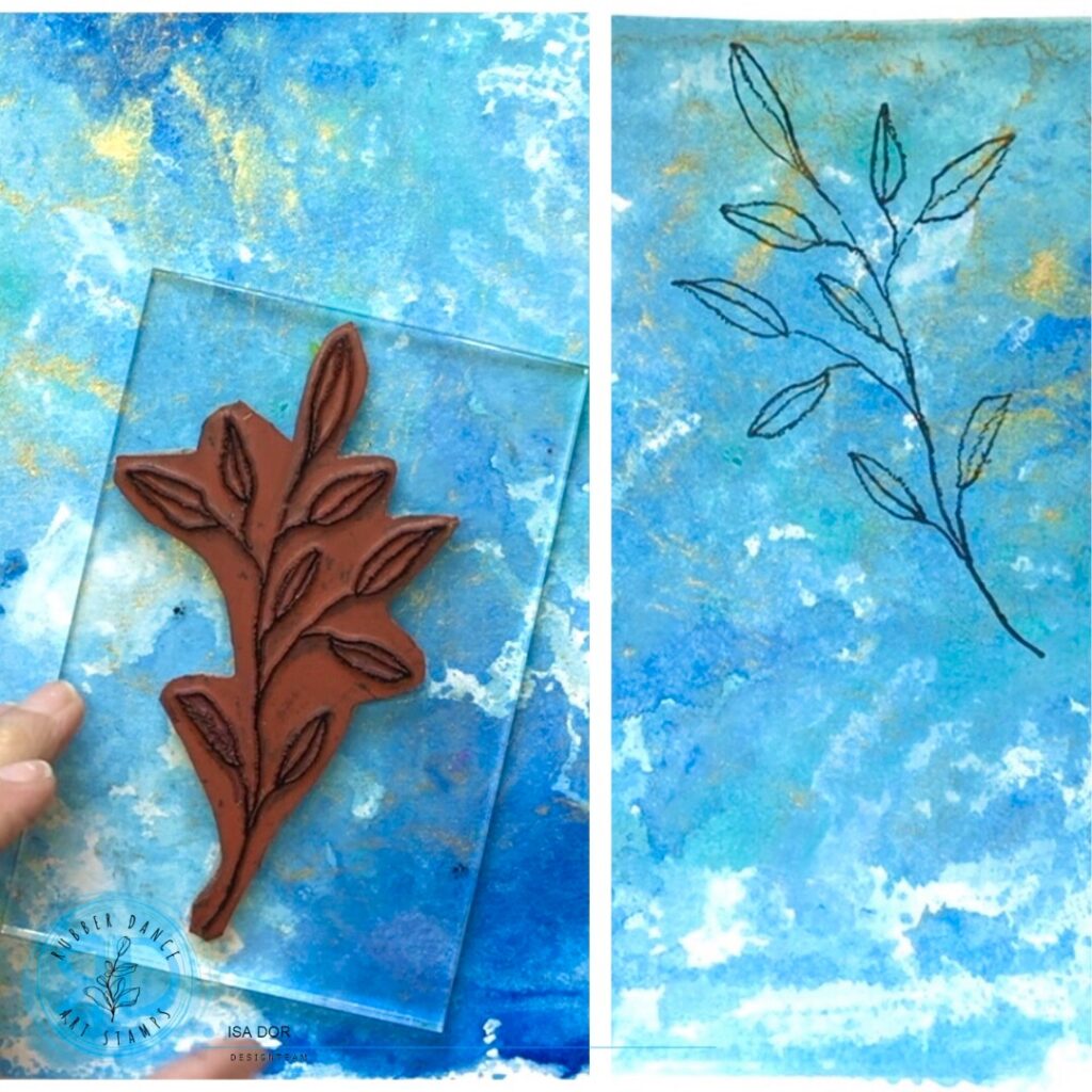 Mixed Media Art Journal Page With Stamped Tracing Paper – Rubber Dance ...