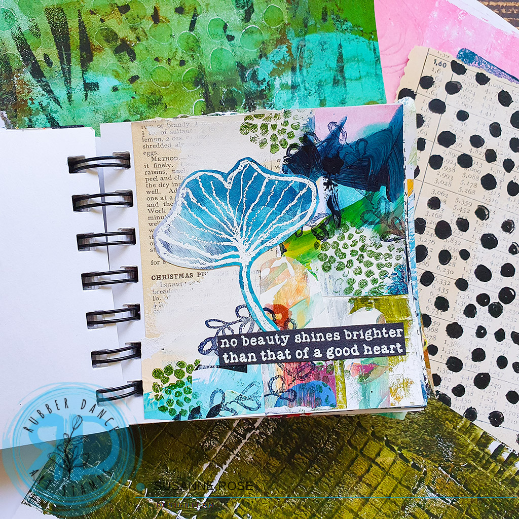 Abstract Art Journal Collage with Pencil Marks 5 – Rubber Dance Art Stamps Blog
