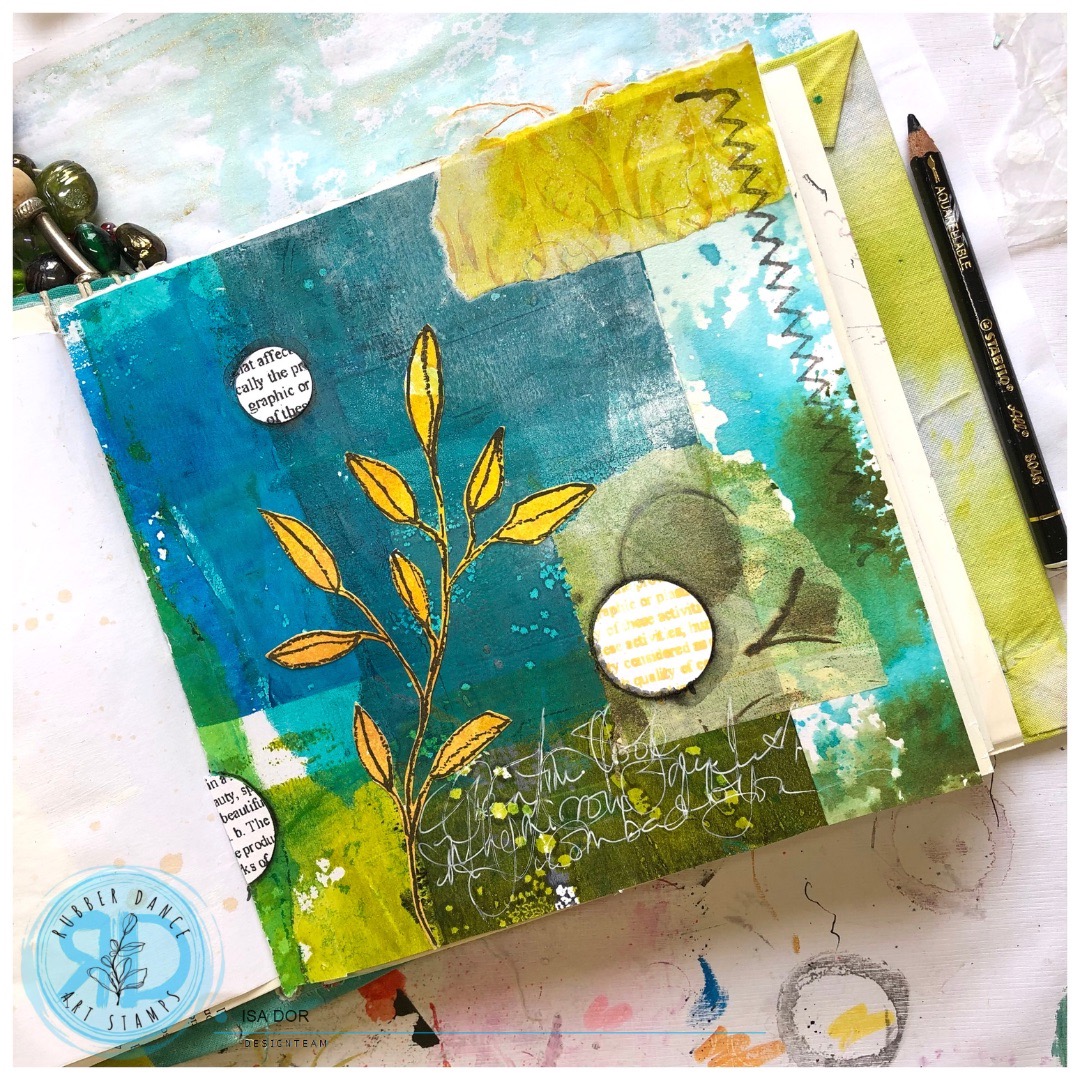 Easy Summer Art Journal Page with Pencil Marks 3 – Rubber Dance Art ...