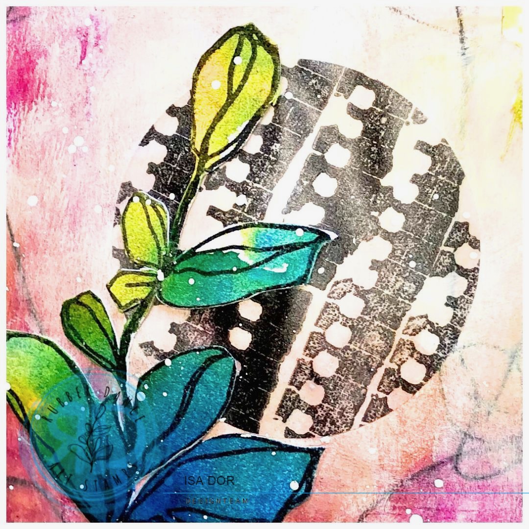 Mixed Media Art Journal Page with Sketchy Leaves – Rubber Dance Art ...