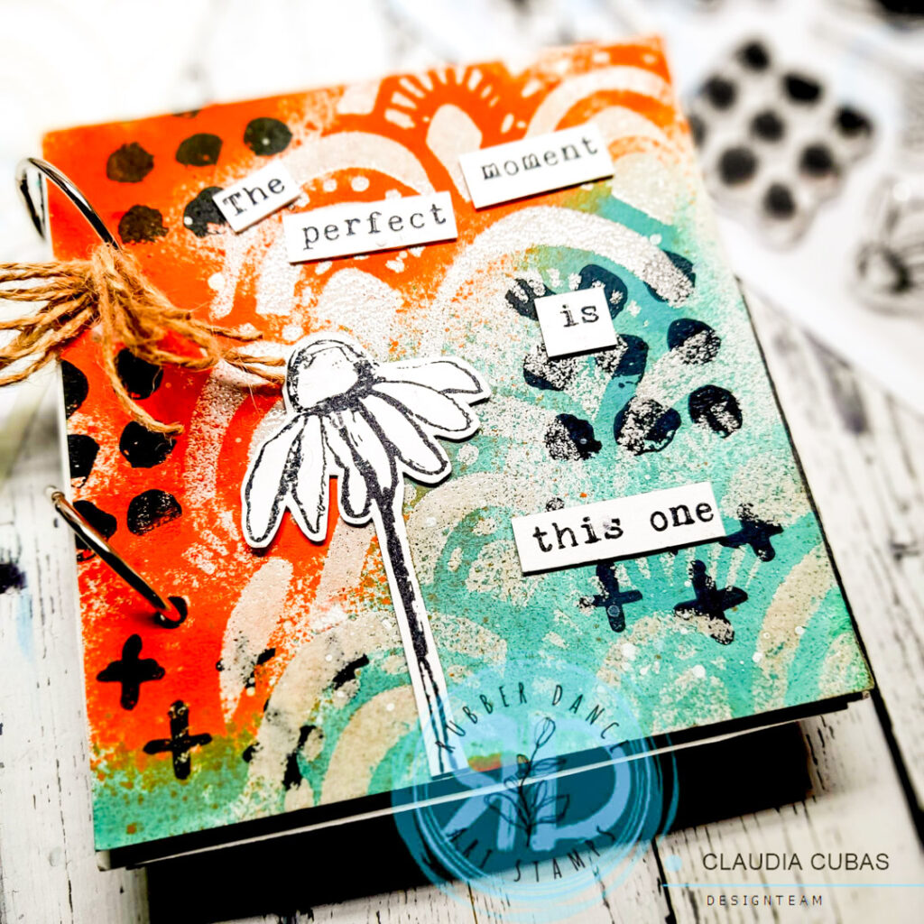 Art Journal Page with Stencil Background and Pencil Marks 6 – Rubber ...