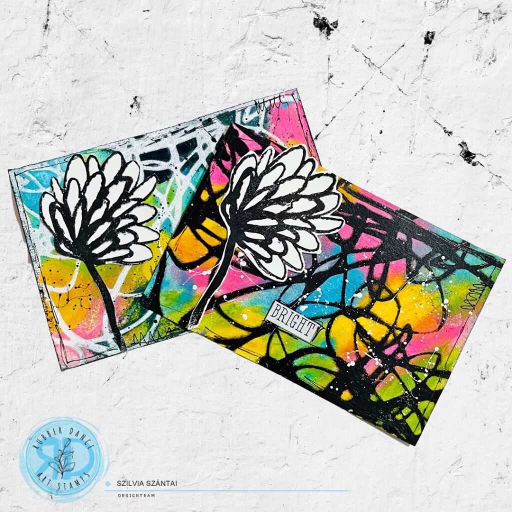 Mixed Media Tutorial with Scribble Stencil and Flower Stamp – Rubber ...