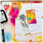 ATC with Spray Inks and Stencils – Rubber Dance Art Stamps Blog