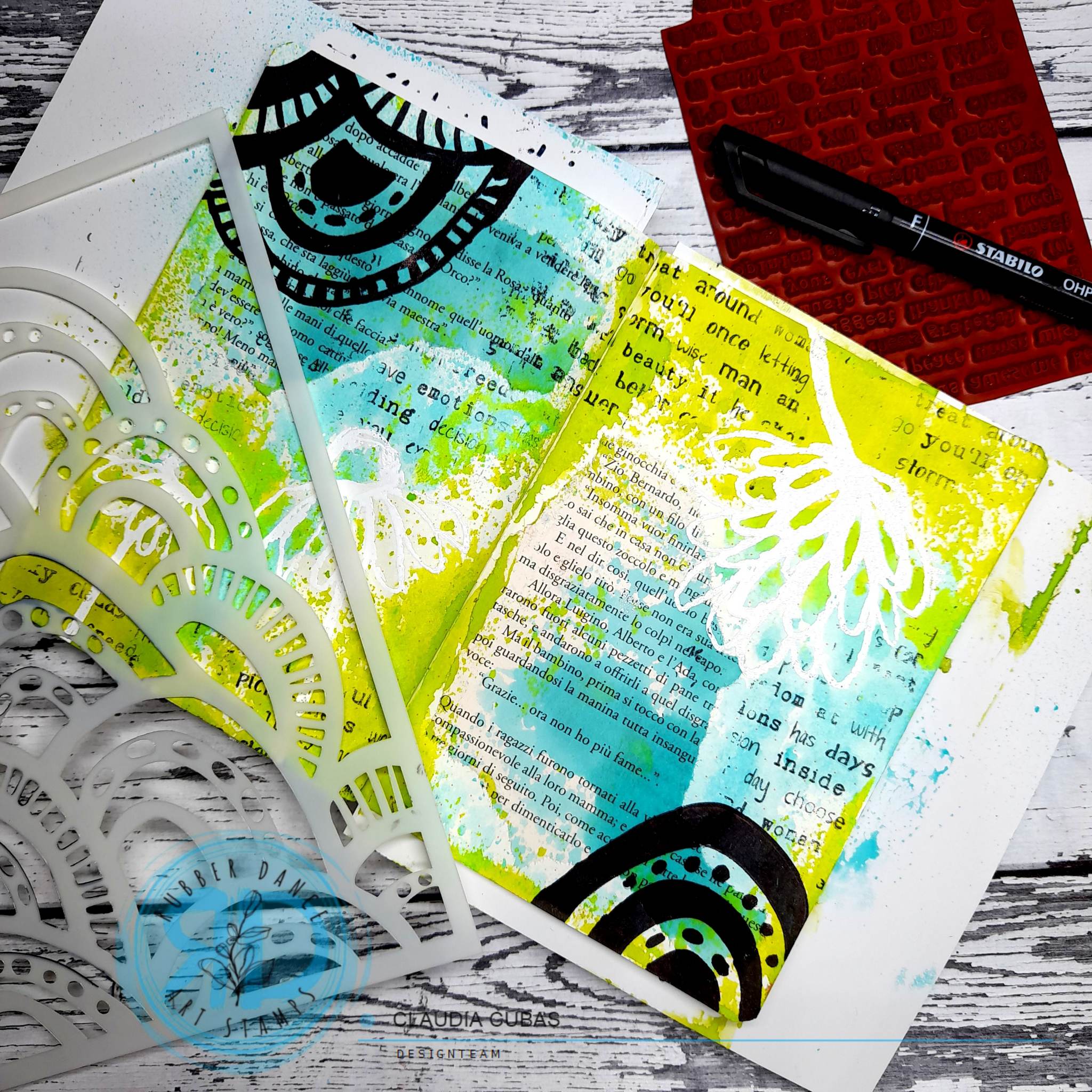 Art Journal Page with Pencil Marks – Rubber Dance Art Stamps Blog