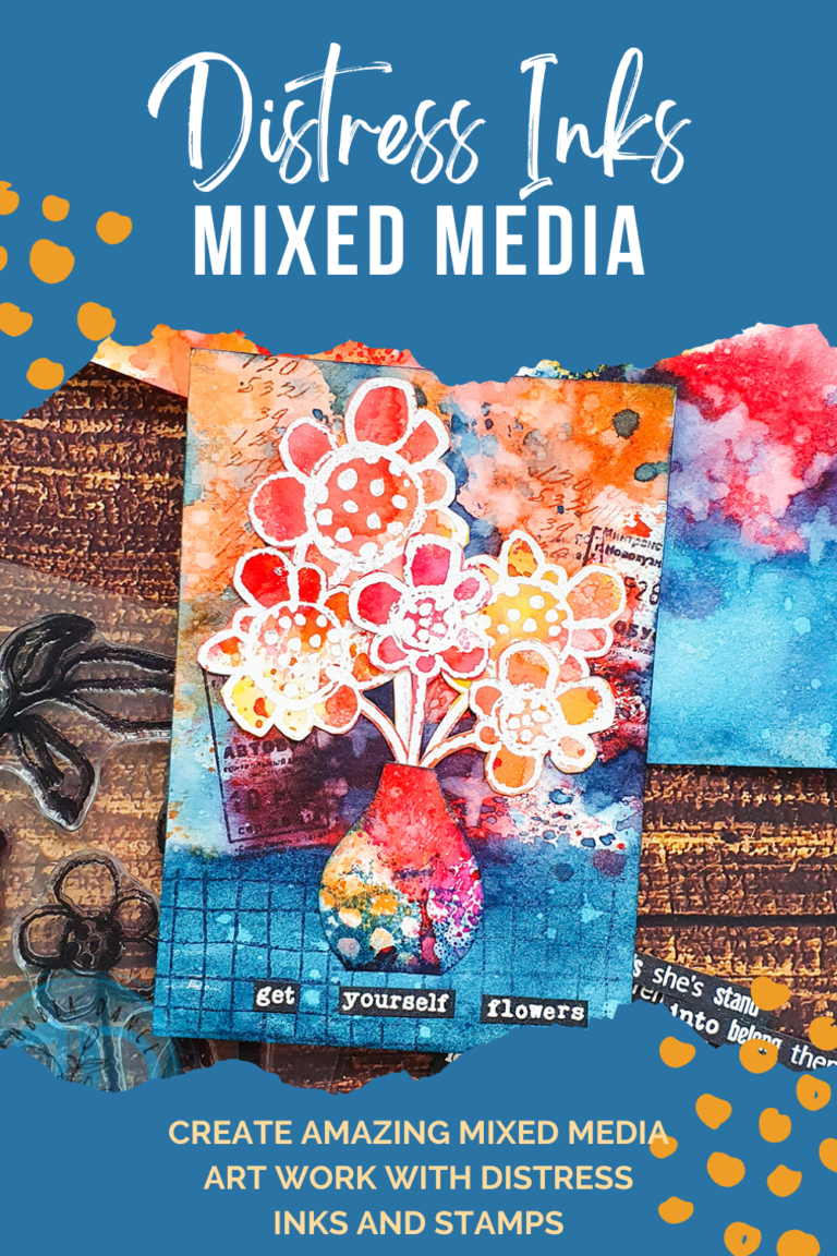 Index Card with Distress Ink Background and Pencil Marks 4 – Rubber ...