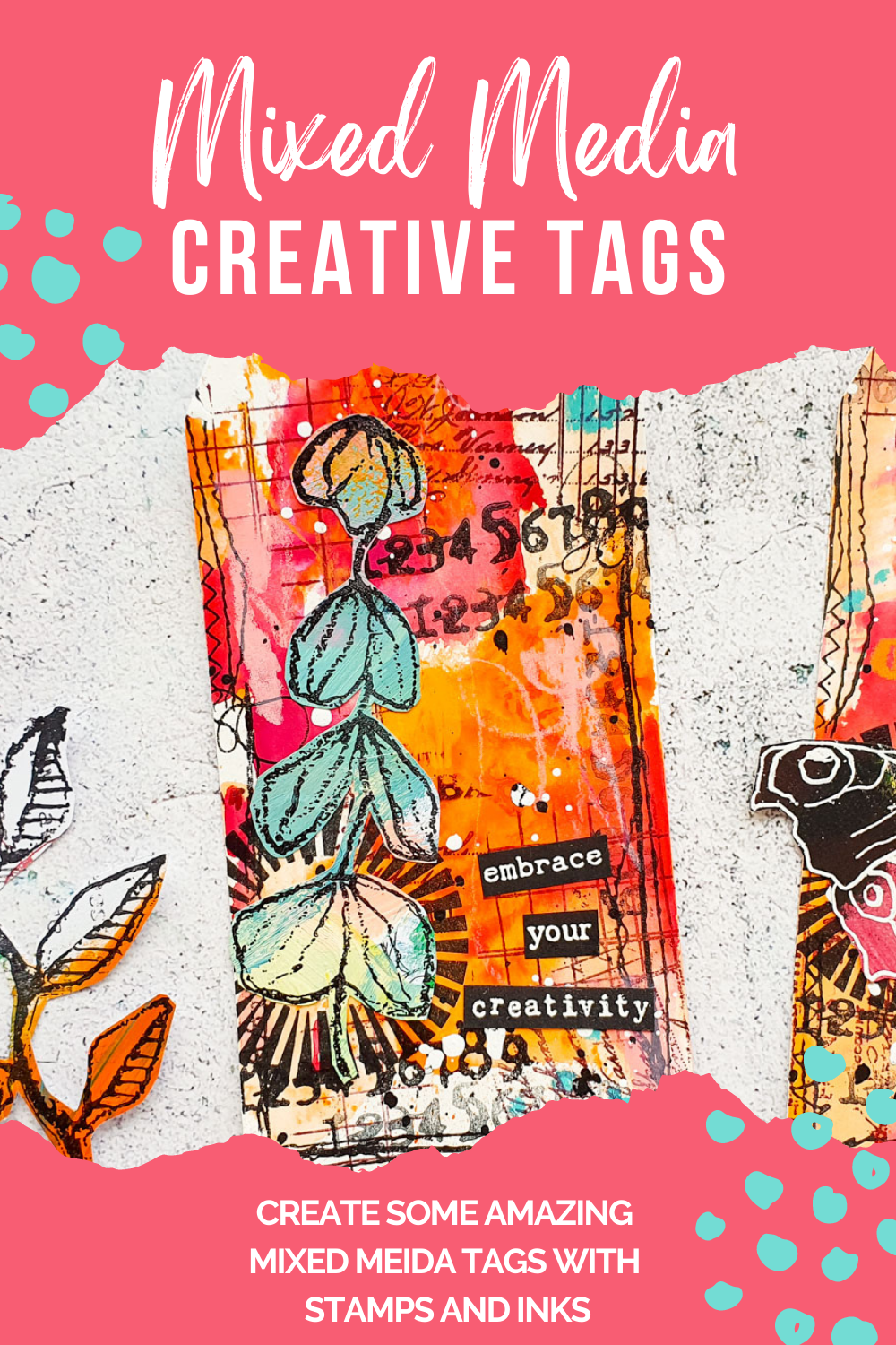 Mixed Media Tags with Pencil Marks 3 and Inky Friends – Rubber Dance ...