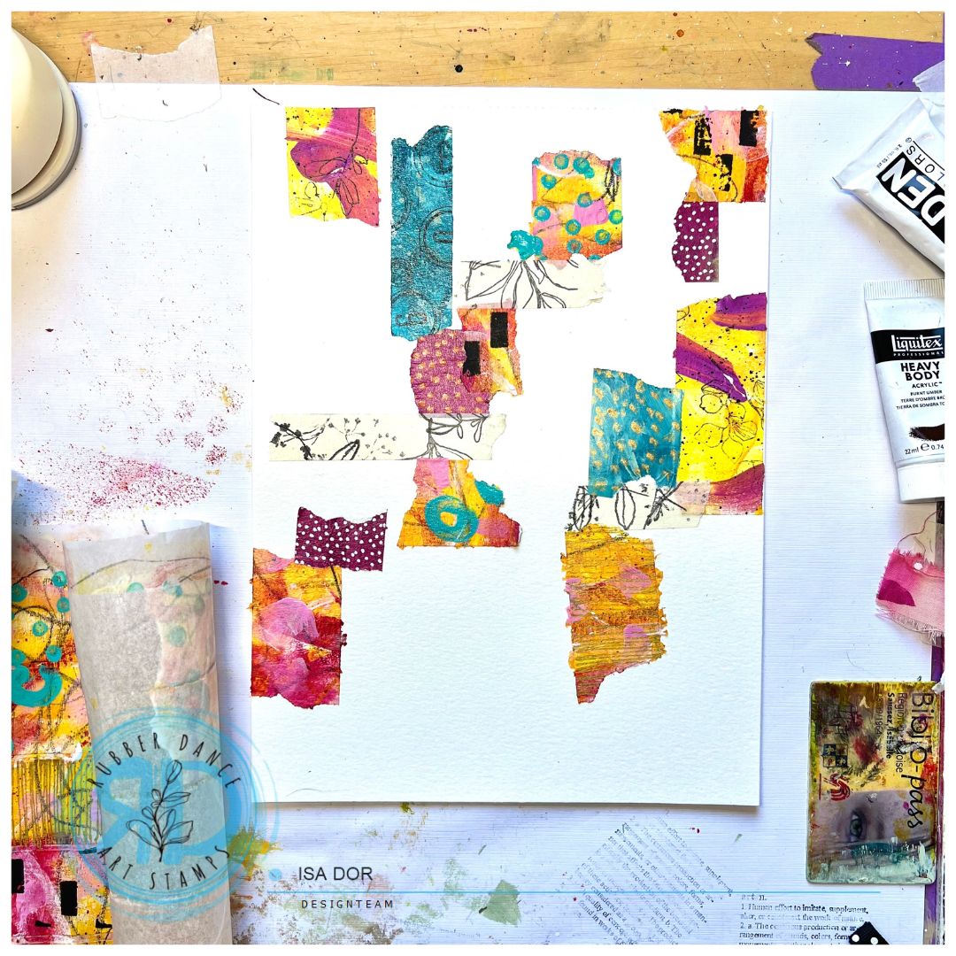 Notecards using a homemade Washi Tape Masterboard – Rubber Dance Art ...