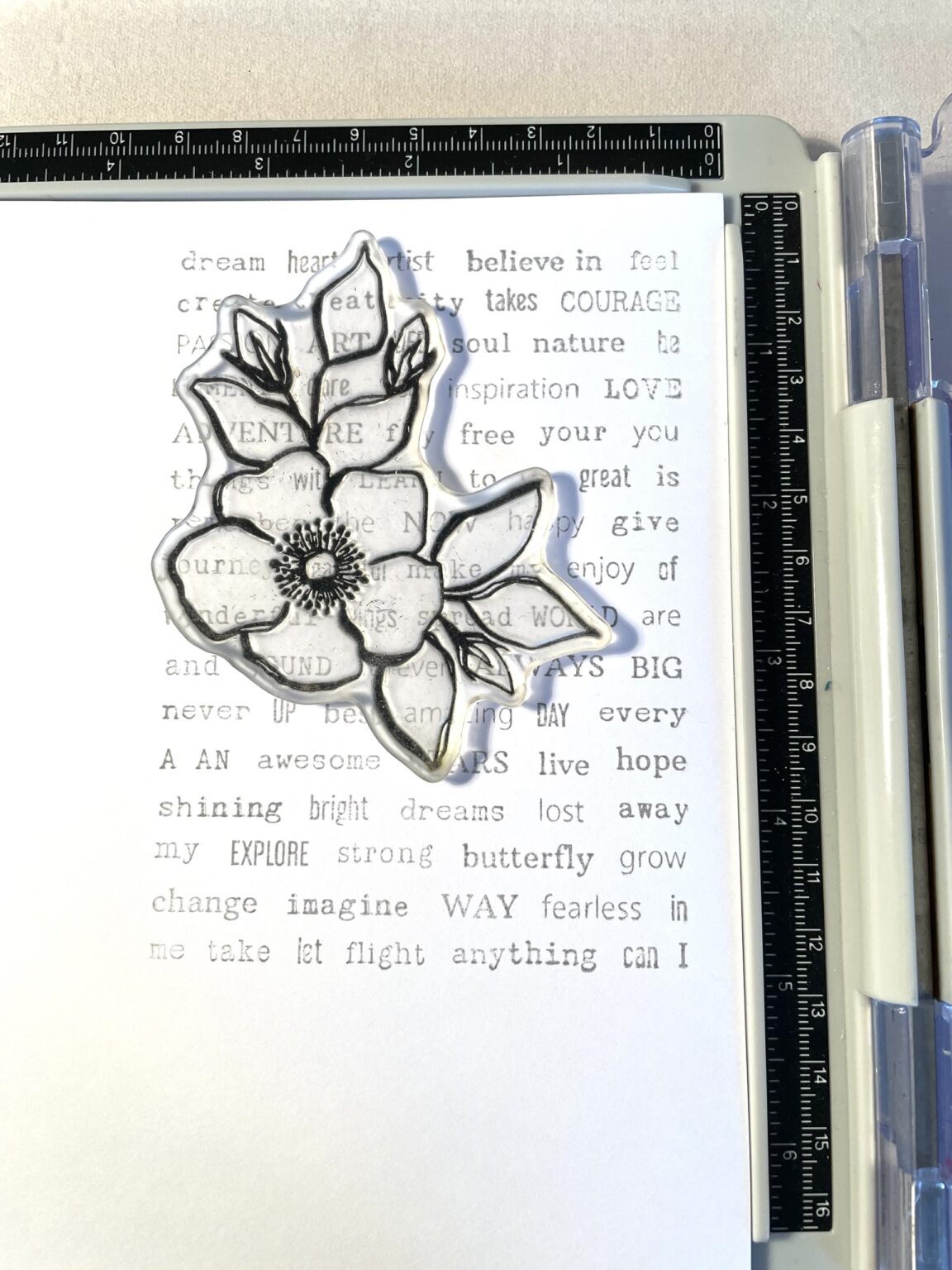 Rainbow Tag with Inky Flowers and Brushos – Rubber Dance Art Stamps Blog