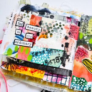 Messy Mixed Media Art Journal Collage with Sketchy Leaves – Rubber ...
