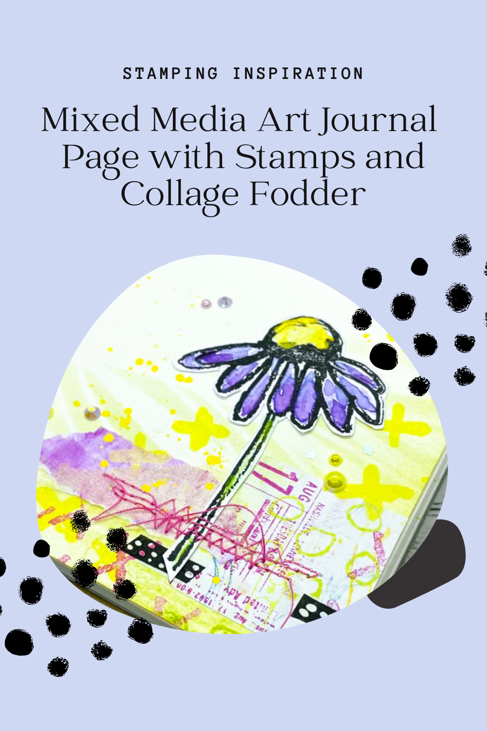 Art Journal Page with Pencil Marks 6 – Rubber Dance Art Stamps Blog