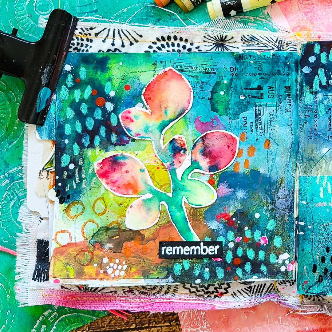 Messy Mixed Media Art Journal Inspiration with Sketchy Leaves – Rubber ...