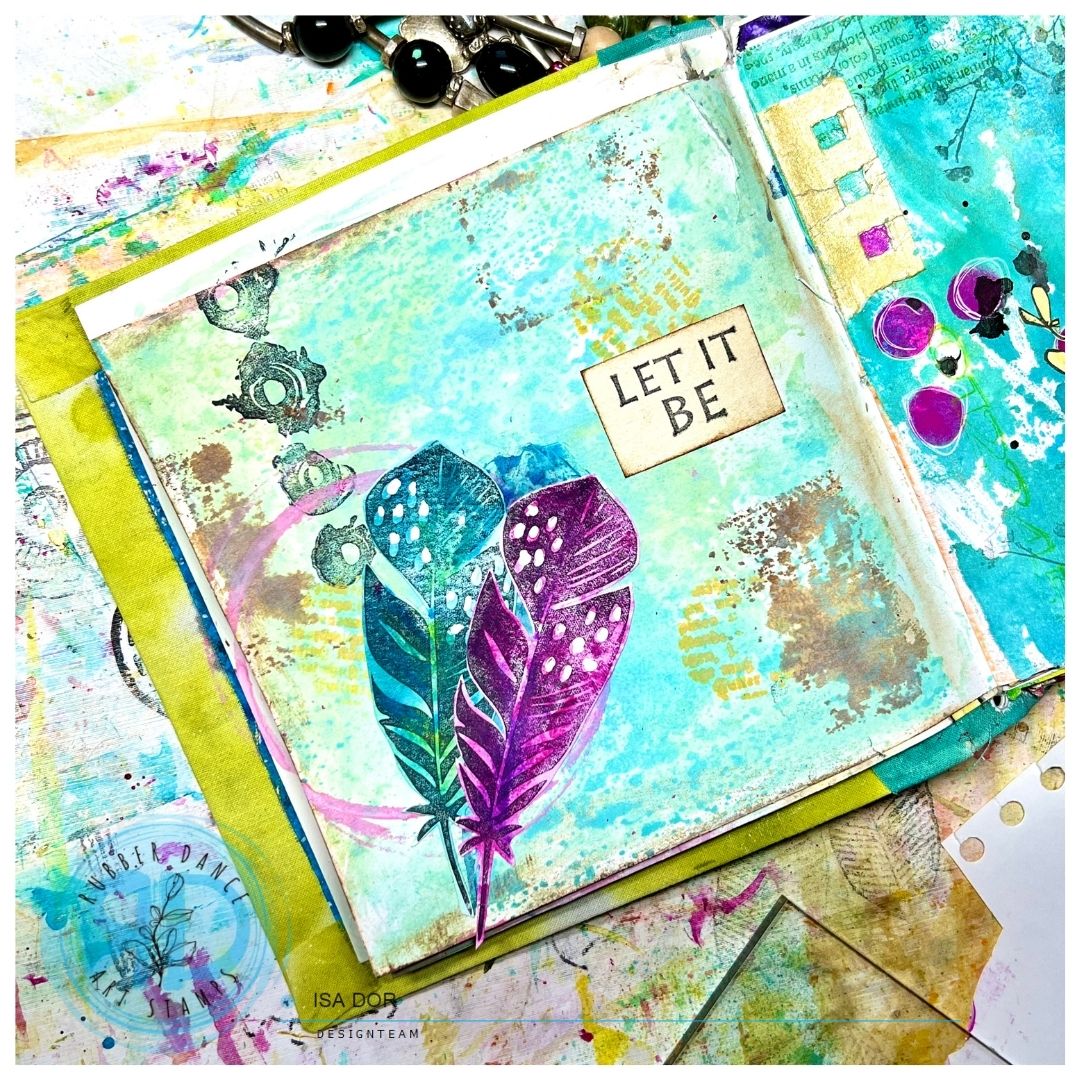 Mixed Media Art Journal Page Tutorial with Distress Oxides & Carved ...
