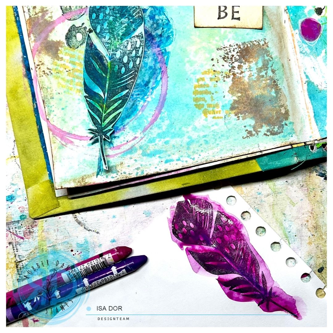 Mixed Media Art Journal Page Tutorial with Distress Oxides & Carved ...