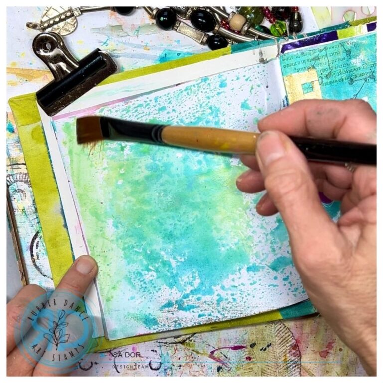 Mixed Media Art Journal Page Tutorial with Distress Oxides & Carved ...