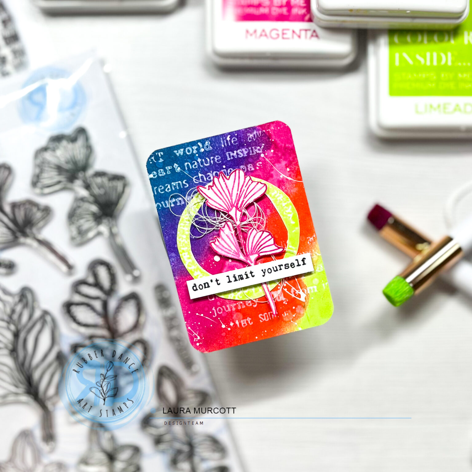 Artist Trading Cards using Collage Leaves – Rubber Dance Art Stamps Blog