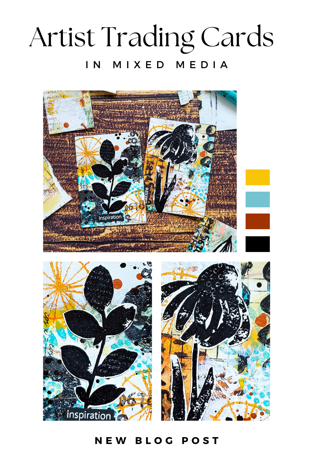 Mixed Media ATCs with a Masterboard & Mix It Up 3 – Rubber Dance Art ...