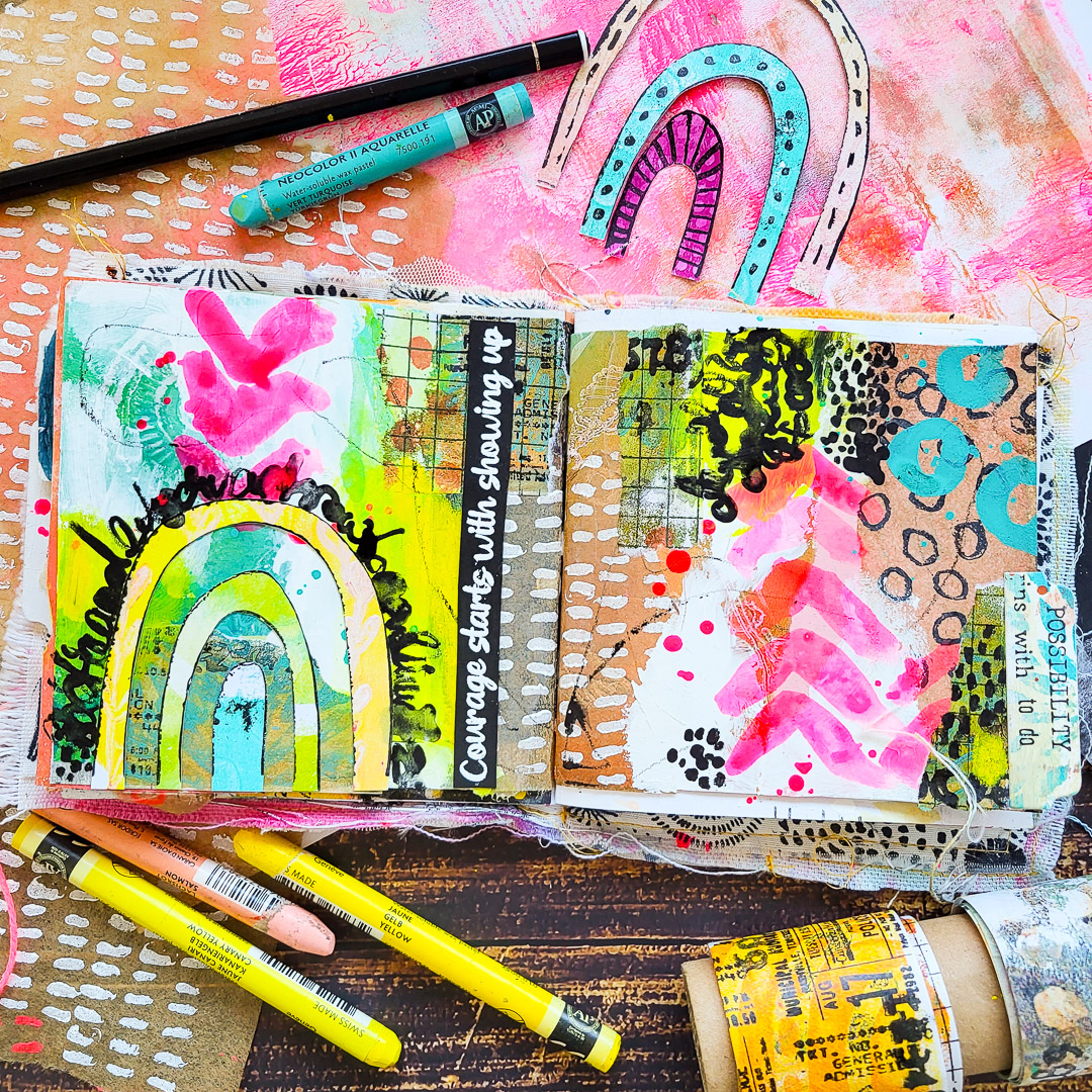 Abstract and Messy Art Journal with Pencil Marks 3 – Rubber Dance Art ...