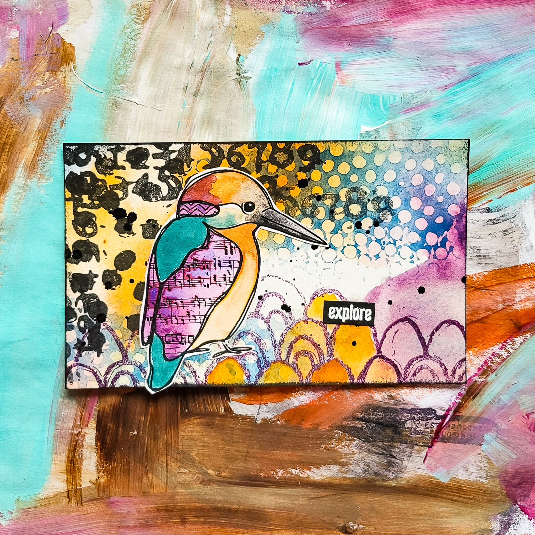 Mixed Media Index Cards with our cute Textured Birds 2 – Rubber Dance ...