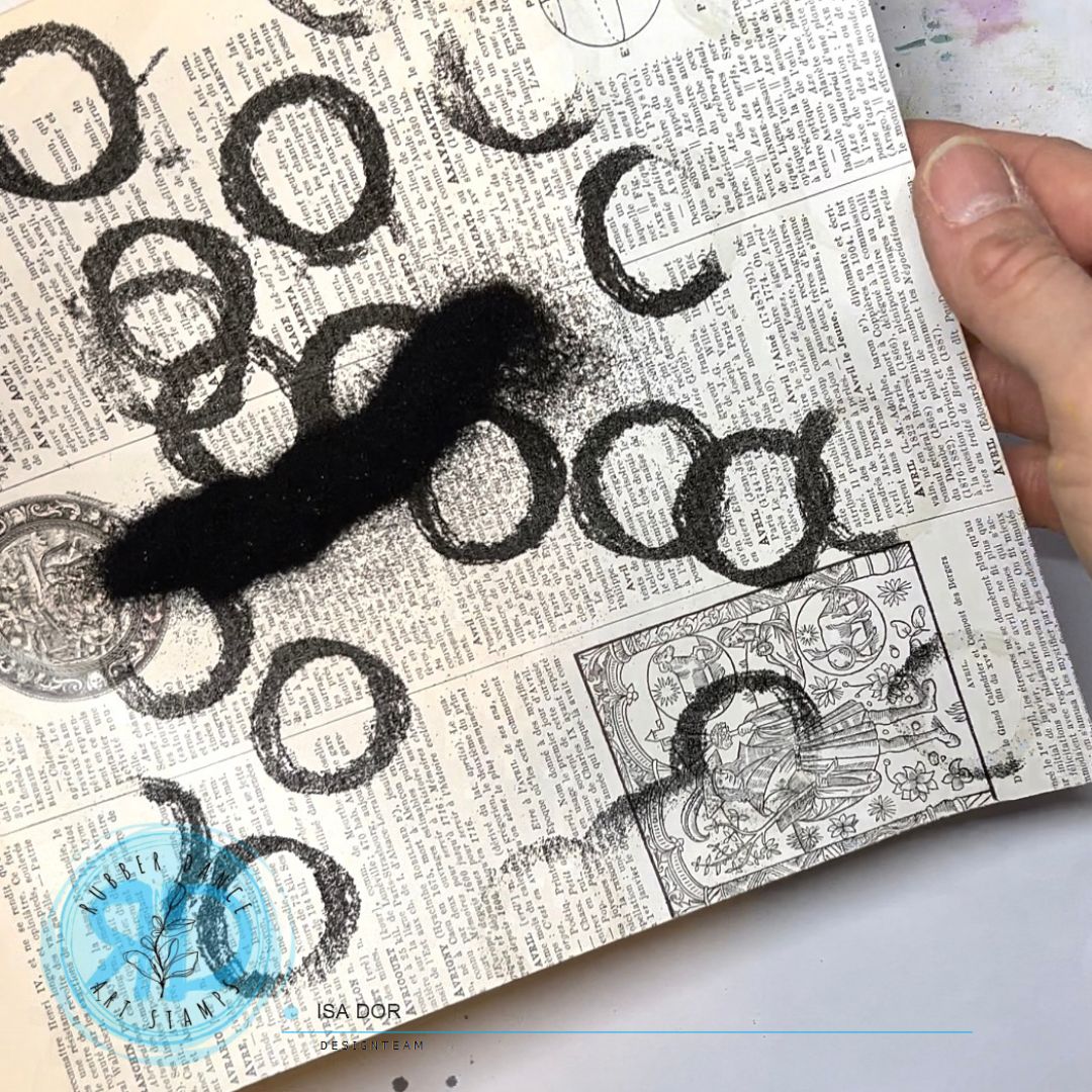 Art Journal Page & Emboss Stamping Resist Technique – Rubber Dance Art ...