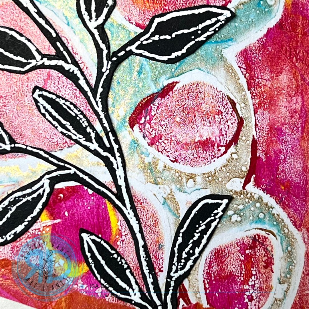 Art Journal page with Color-stacked gel prints using Stencils – Rubber ...