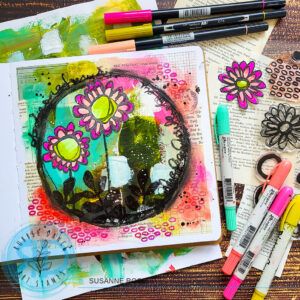 Mixed Media Art Journal Tutorial for Beginners with Collage and Pencil ...