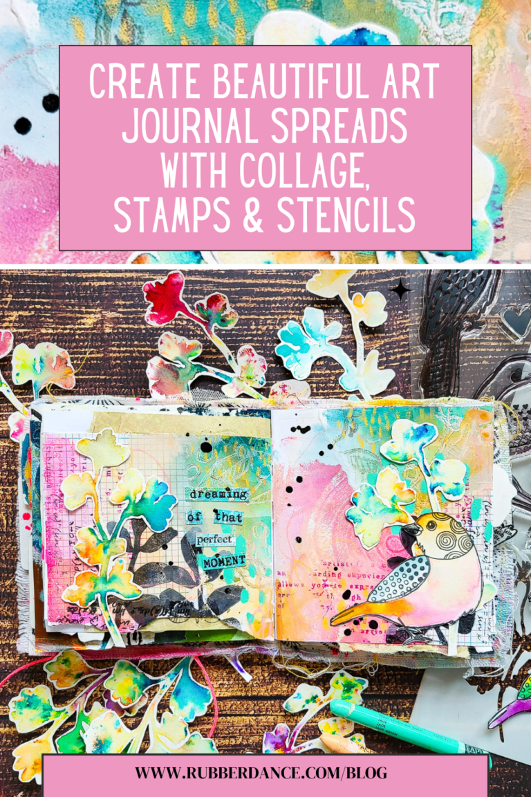 Spring Inspired Art Journal Page with Watercolors and Collage Fodder ...