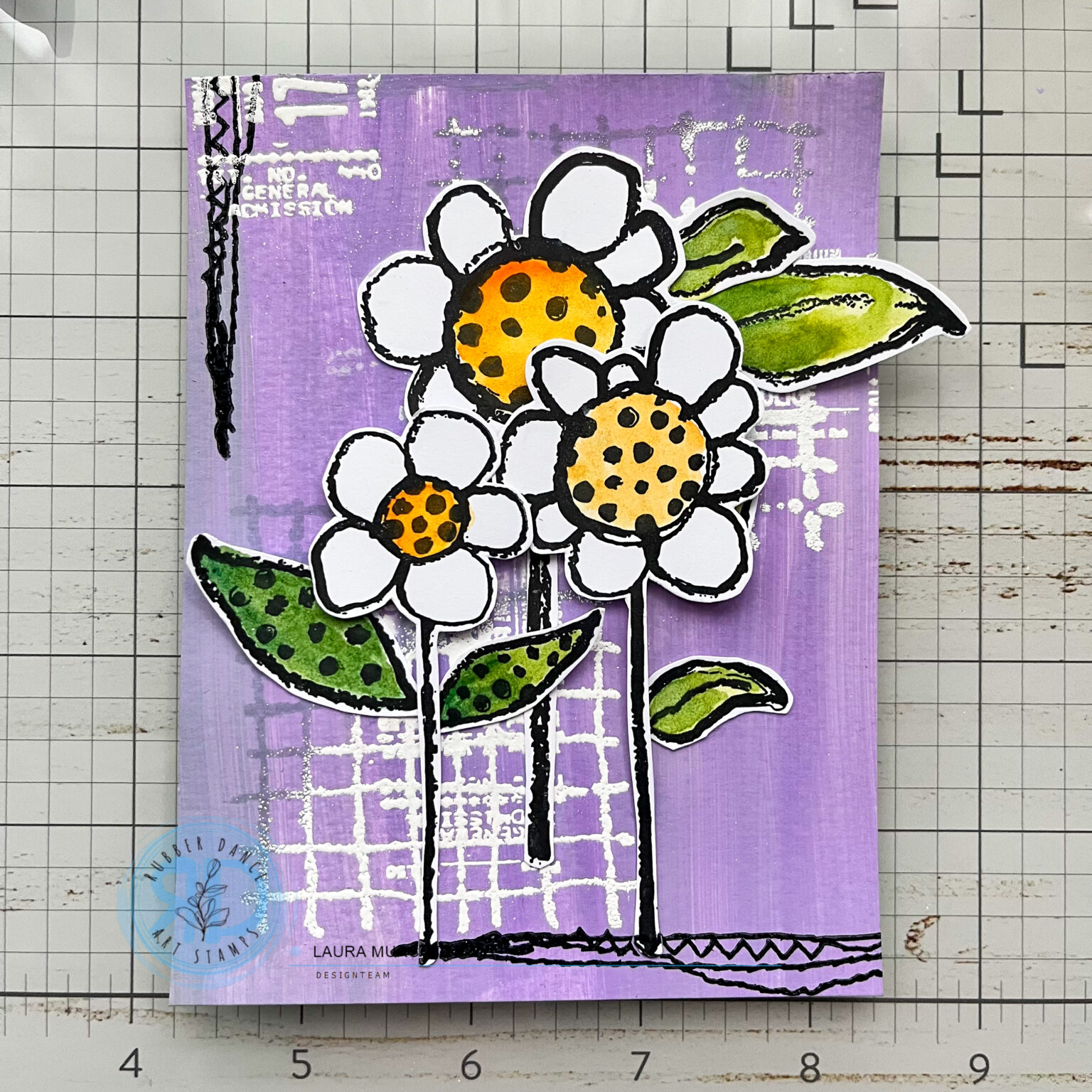 Spring Themed Card Tutorial using Pencil Marks #4 – Rubber Dance Art ...