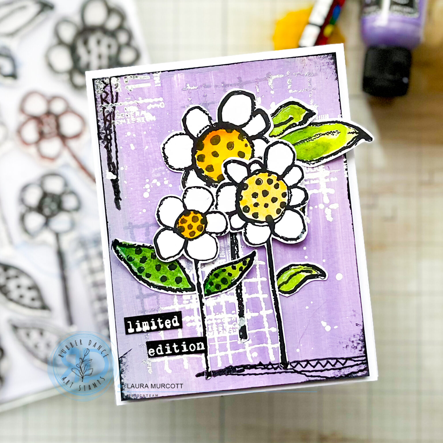 Spring Themed Card Tutorial using Pencil Marks #4 – Rubber Dance Art ...