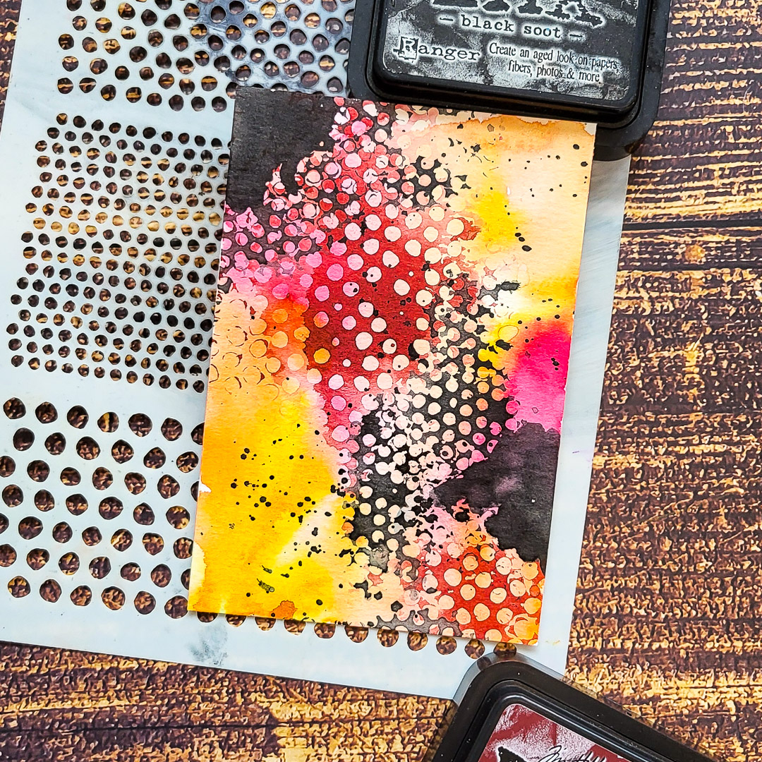 Stamping with Stencils – Great Background Technique – Rubber Dance Art ...