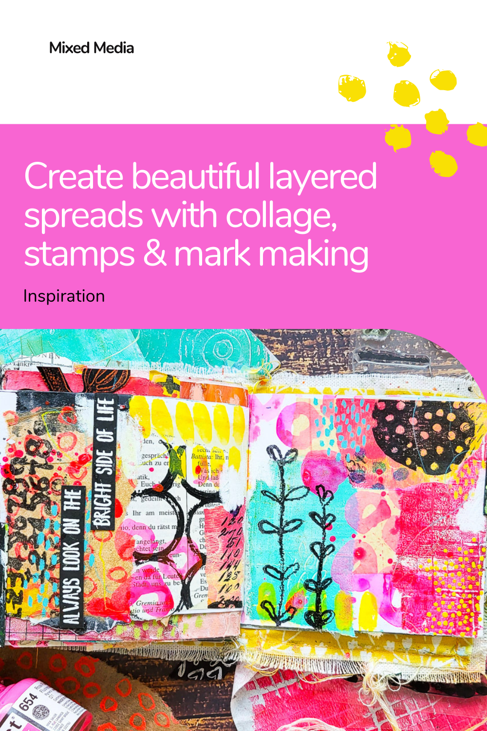 Mixed Media Art Journal Page with Pencil Marks 1 – Rubber Dance Art Stamps Blog