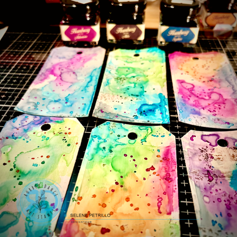 Mixed Media Tag Tutorial with Textured Sea Creatures – Rubber Dance Art ...