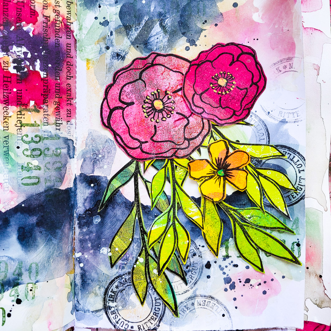 Junk Journaling Tutorial with Watercolors and Loose Florals – Rubber Dance Art Stamps Blog
