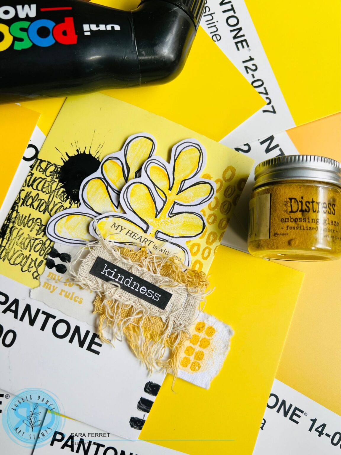 Inspirational Pantone Postcard – Rubber Dance Art Stamps Blog