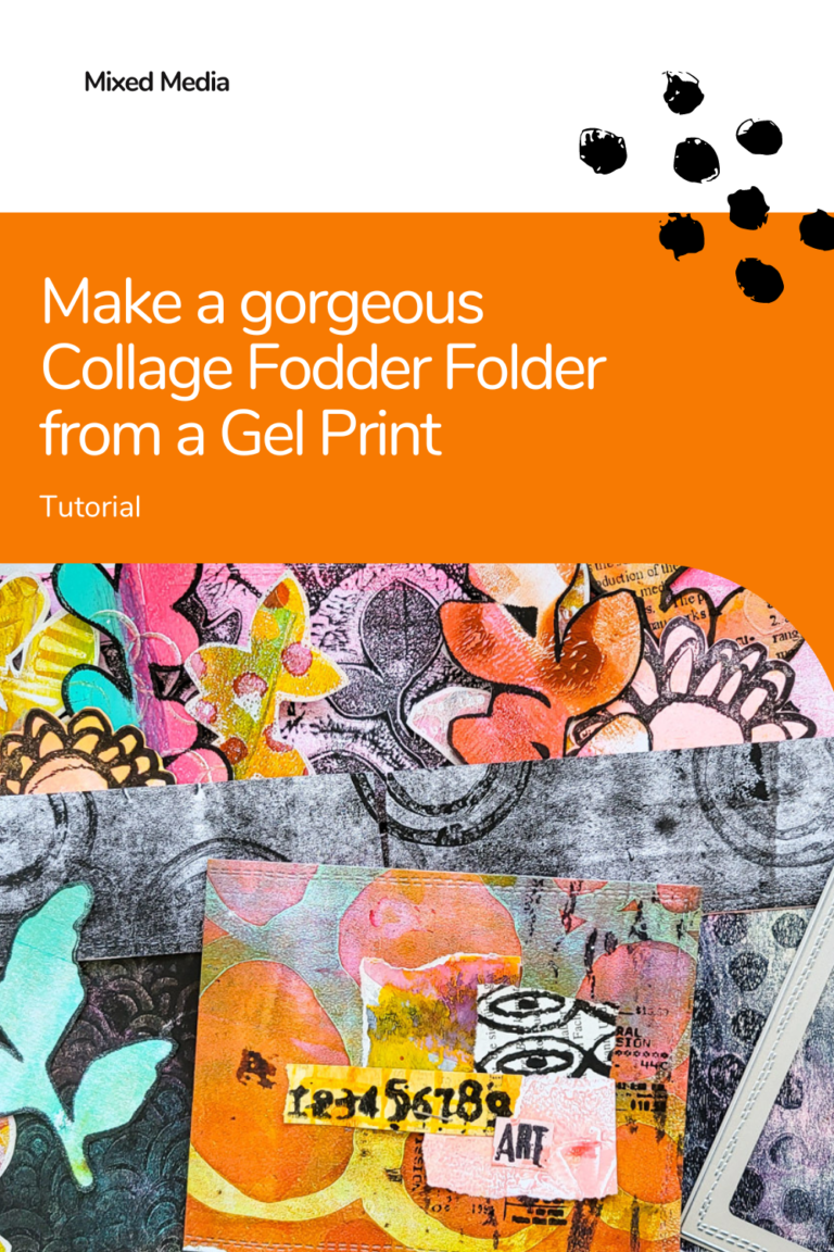 DIY Collage Fodder Folder from a Gel Print – Rubber Dance Art Stamps Blog