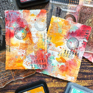 Mixed Media Backgrounds with Distress Inks and Mix It Up Stamps ...