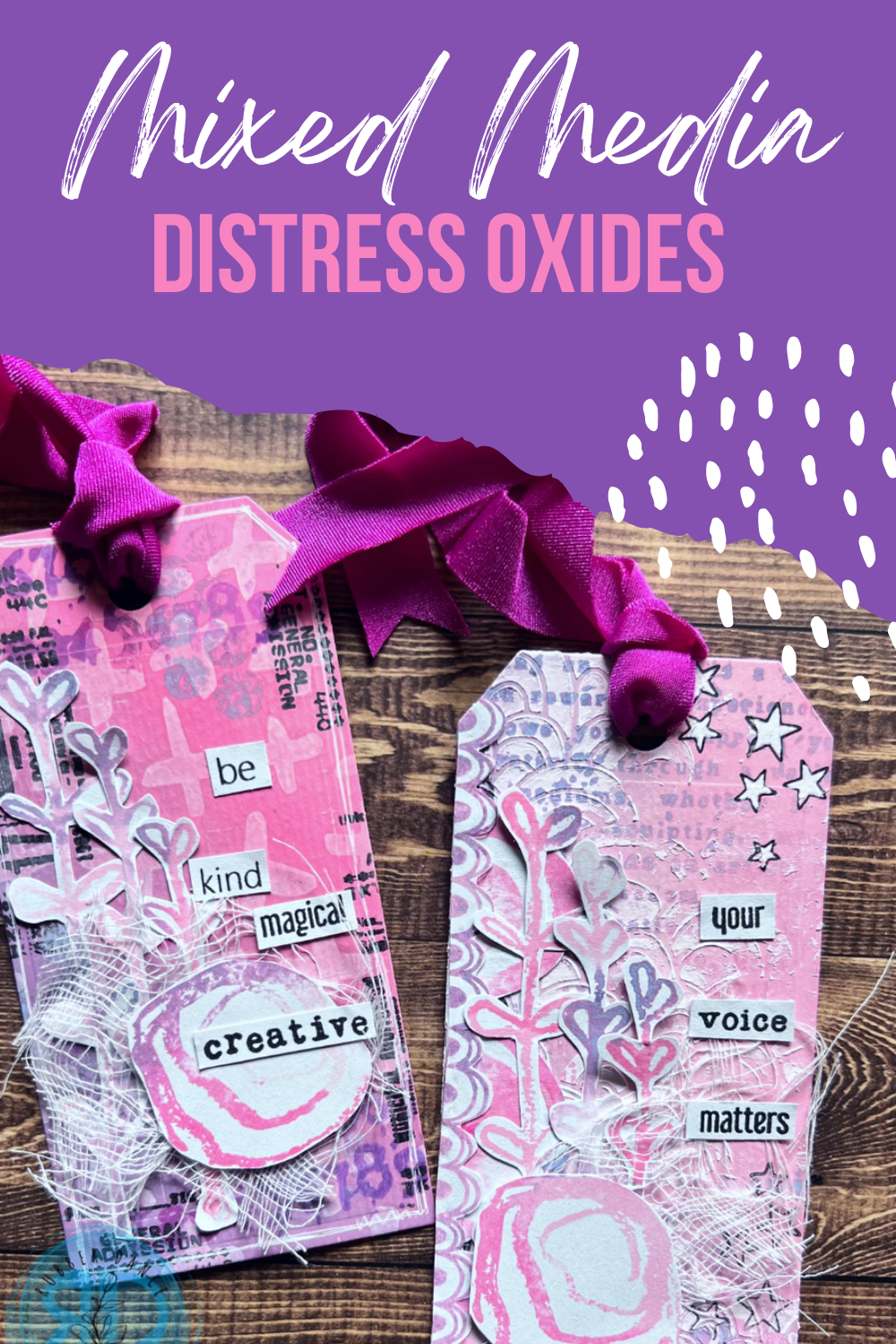 Mixed Media Tags with Distress Oxide Inks and Pencil Marks 1 – Rubber ...