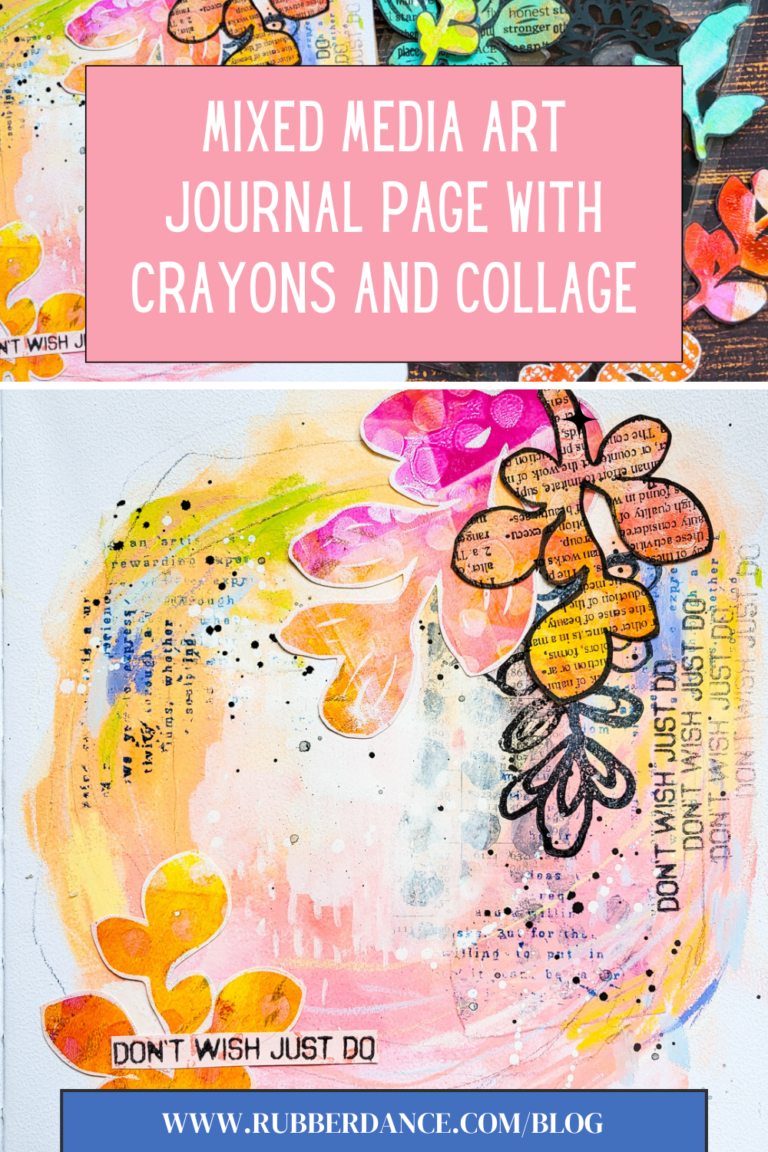 Easy Art Journal Page with Neocolor Background and Collage Fodder ...