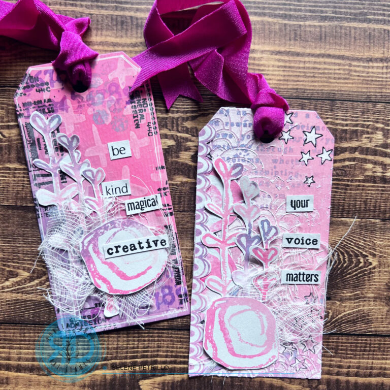 Mixed Media Tags with Distress Oxide Inks and Pencil Marks 1 – Rubber ...