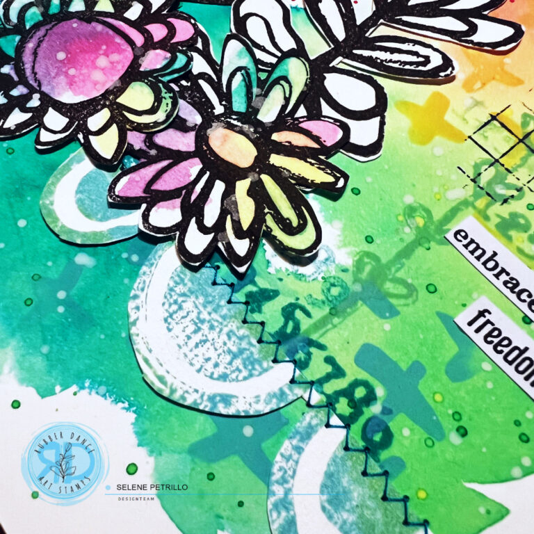 Rainbow Art Journal Page Tutorial with Ecoline Inks – Rubber Dance Art ...